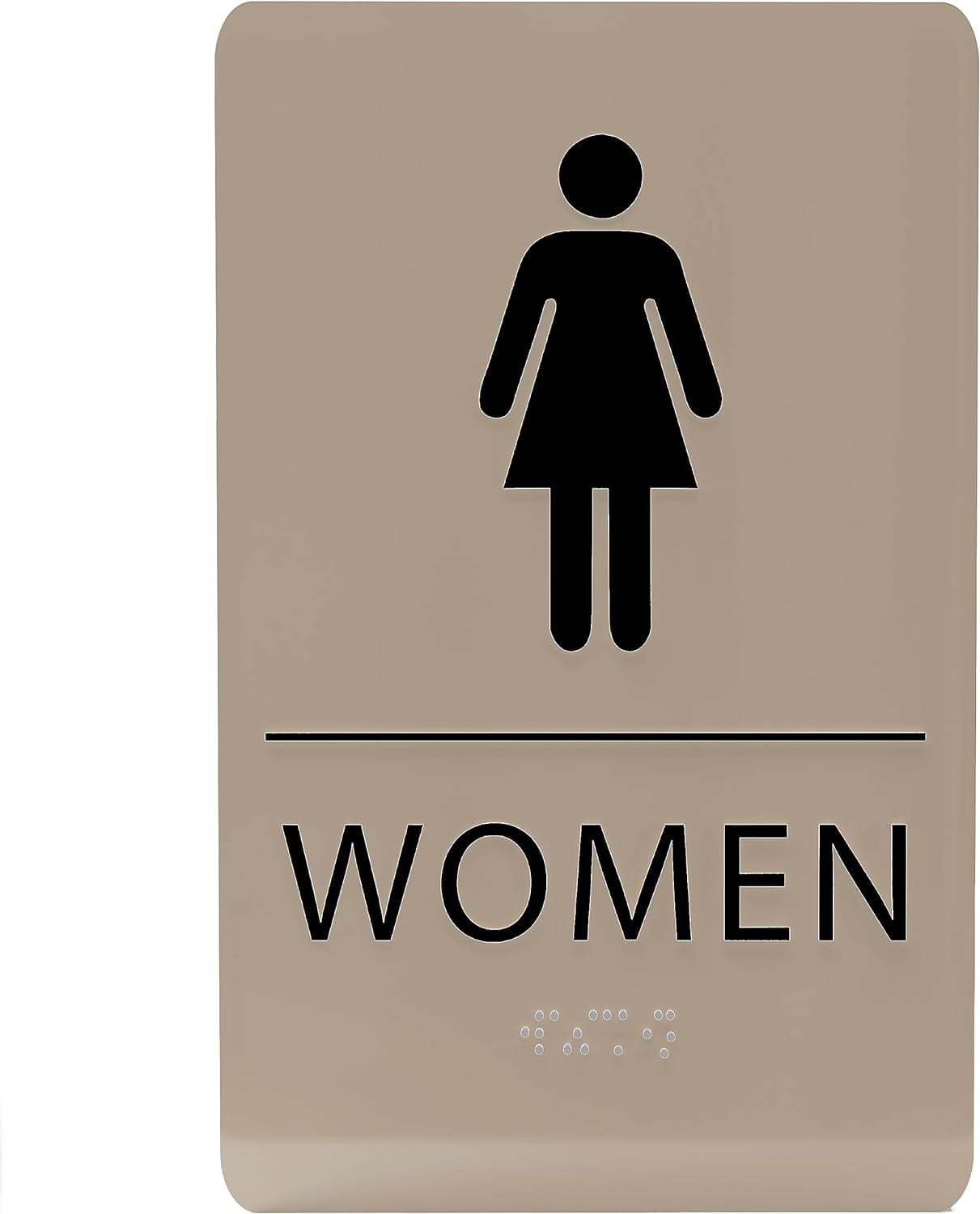 ADA CENTRAL SIGNS - 6"X9" Womens Restroom Sign - ADA Compliant Tactile ...