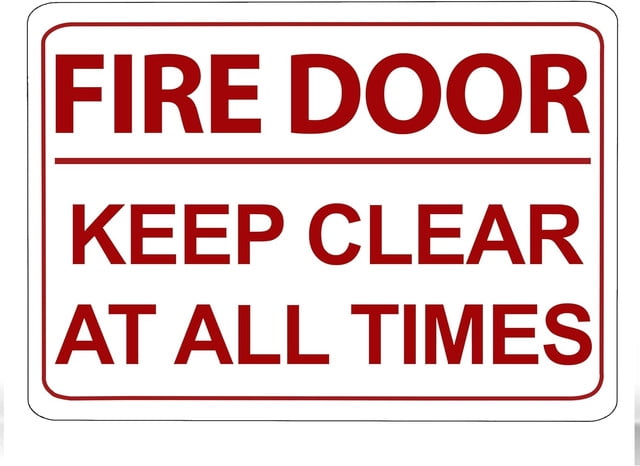 ADA CENTRAL SIGNS - Fire Door Keep Clear At All Times Sign - ADA ...