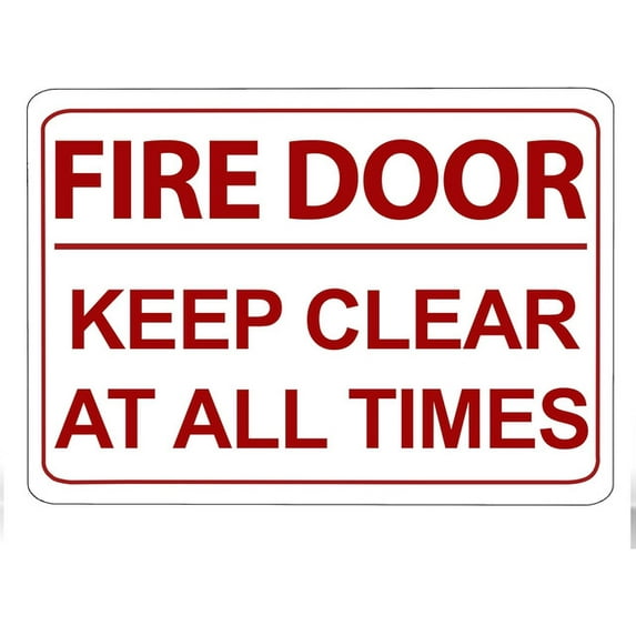 ADA CENTRAL SIGNS - Fire Door Keep Clear At All Times Sign - ADA ...