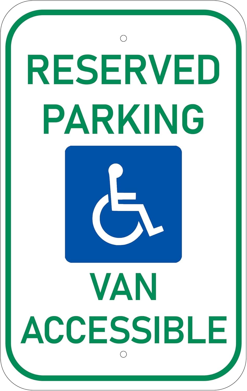 ADA CENTRAL SIGNS - Handicap Reserve Parking Van Accessible Sign R7-8 - ADA Compliant Digitally ...