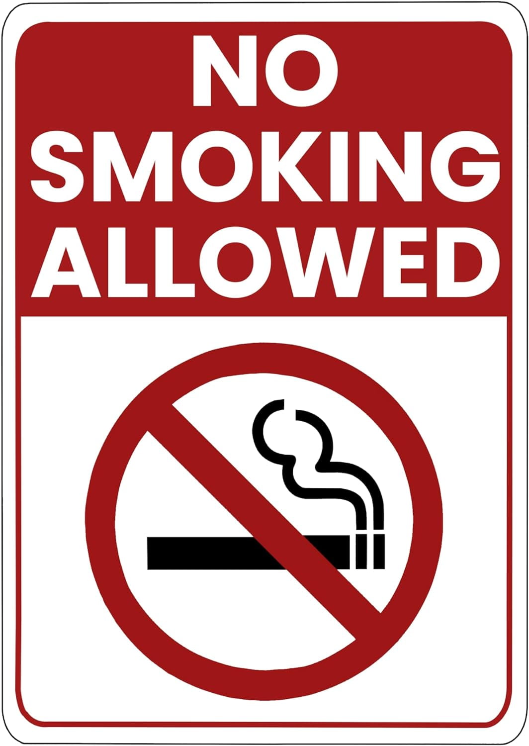 ADA CENTRAL SIGNS - No Smoking Allowed Sign with Red Banner - ADA ...