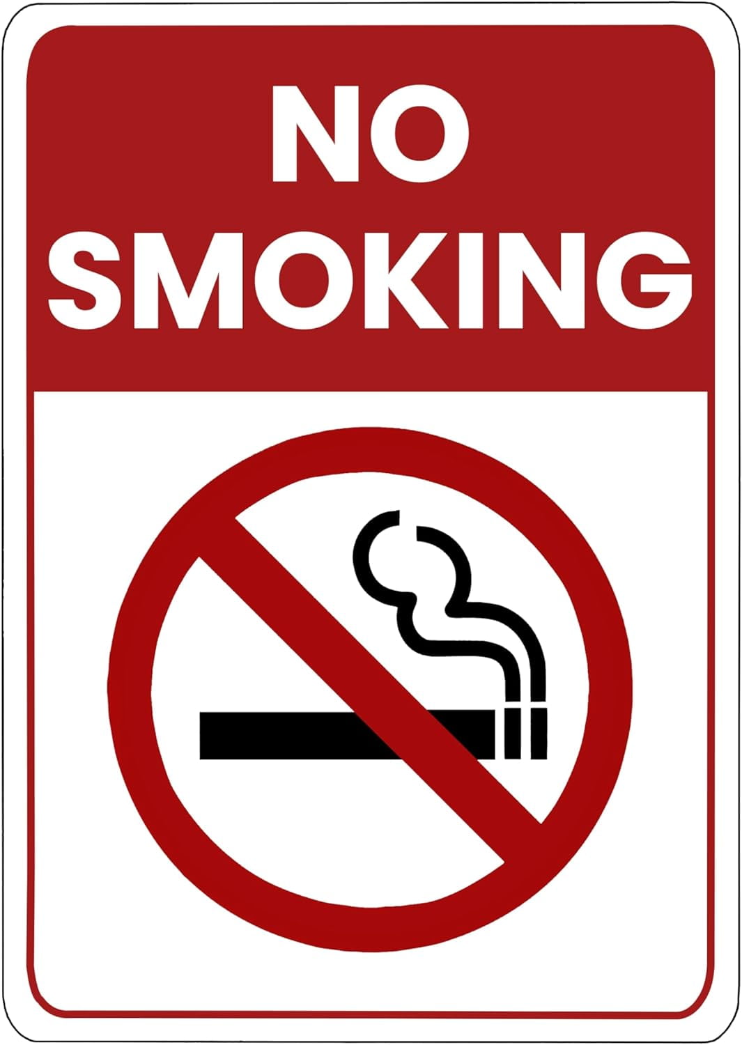 ADA CENTRAL SIGNS - No Smoking Sign with Red Banner - ADA Compliant ...