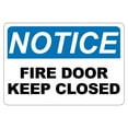 ADA CENTRAL SIGNS - Notice Fire Door Keep Closed Sign - ADA Compliant ...