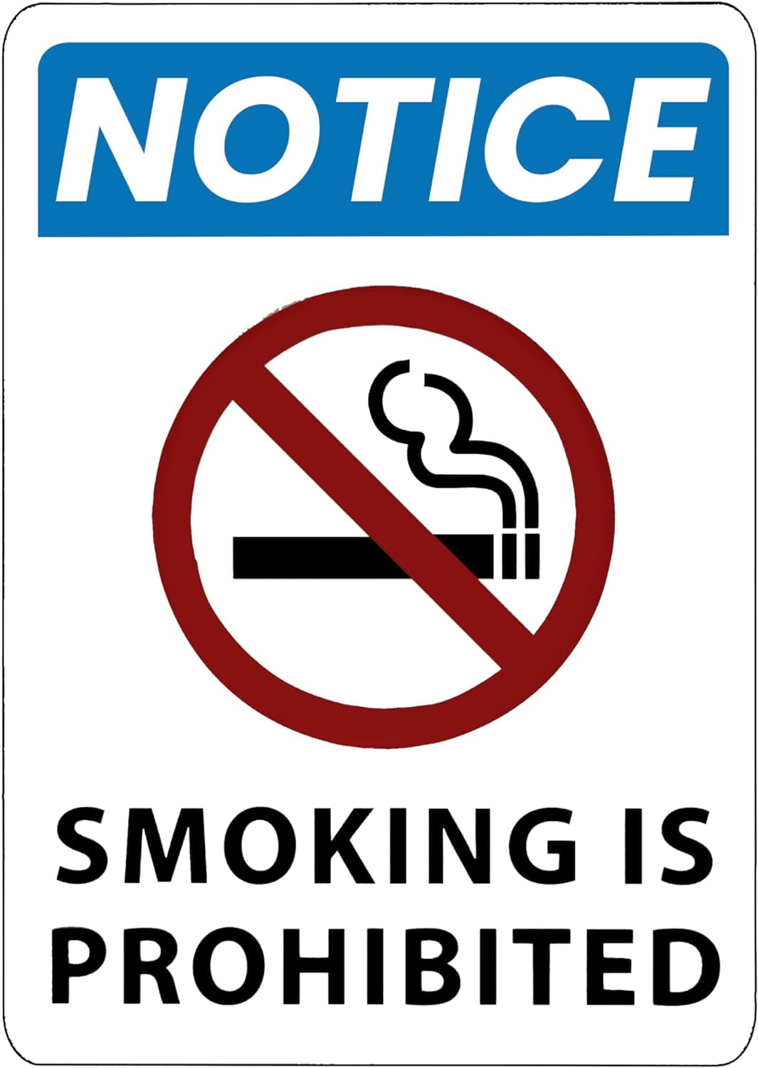 ADA CENTRAL SIGNS - Notice Smoking is Prohibited Sign - ADA Compliant ...