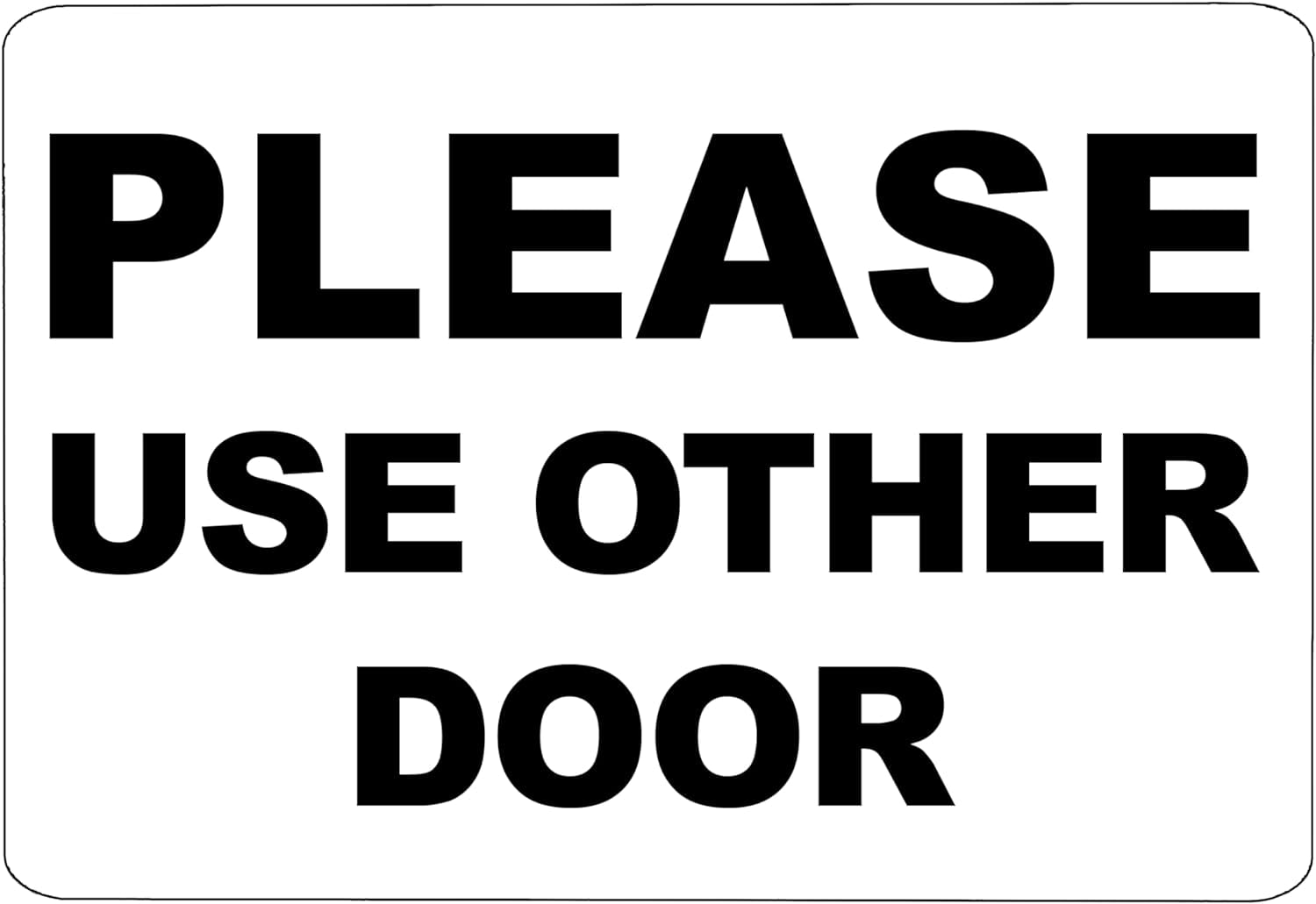 Ada Central Signs Osha Warning Please Use Other Door Sign Ada Compliant Digitally Printed