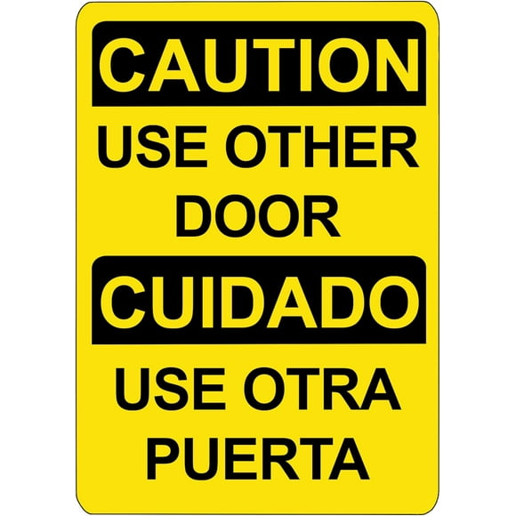 Safety Sign Spanish English