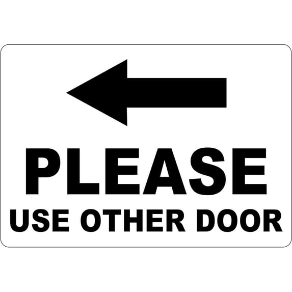 ADA CENTRAL SIGNS - Please Use Other Door with Right Arrow Sign - ADA ...