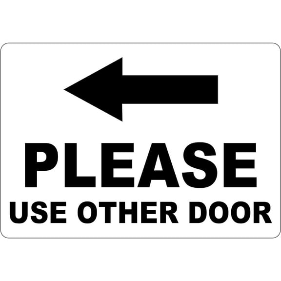 ADA CENTRAL SIGNS - Please Use Other Door with Right Arrow Sign - ADA ...