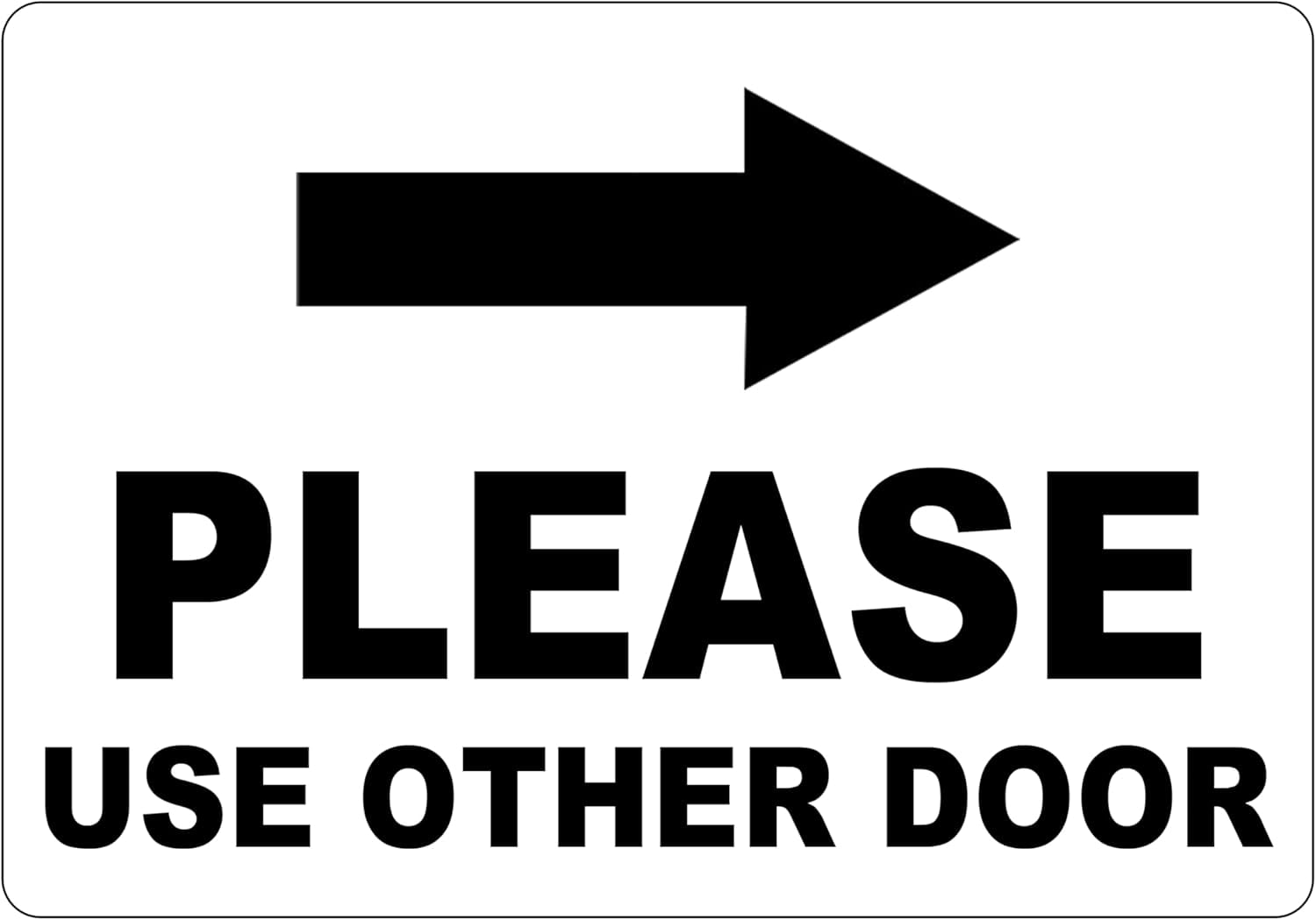 ADA CENTRAL SIGNS - Please Use Other Door with Right Arrow Sign - ADA ...