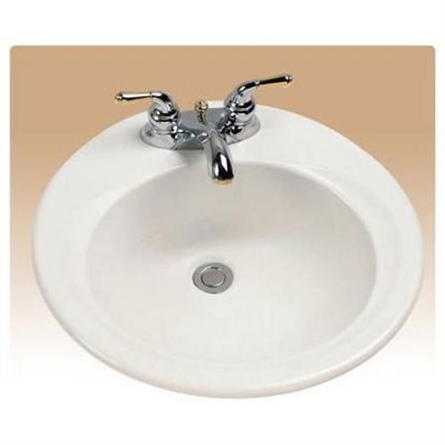 ADA Compliant 19" Self Rimming Sink in Cotton - Faucet Mount: 4 ...