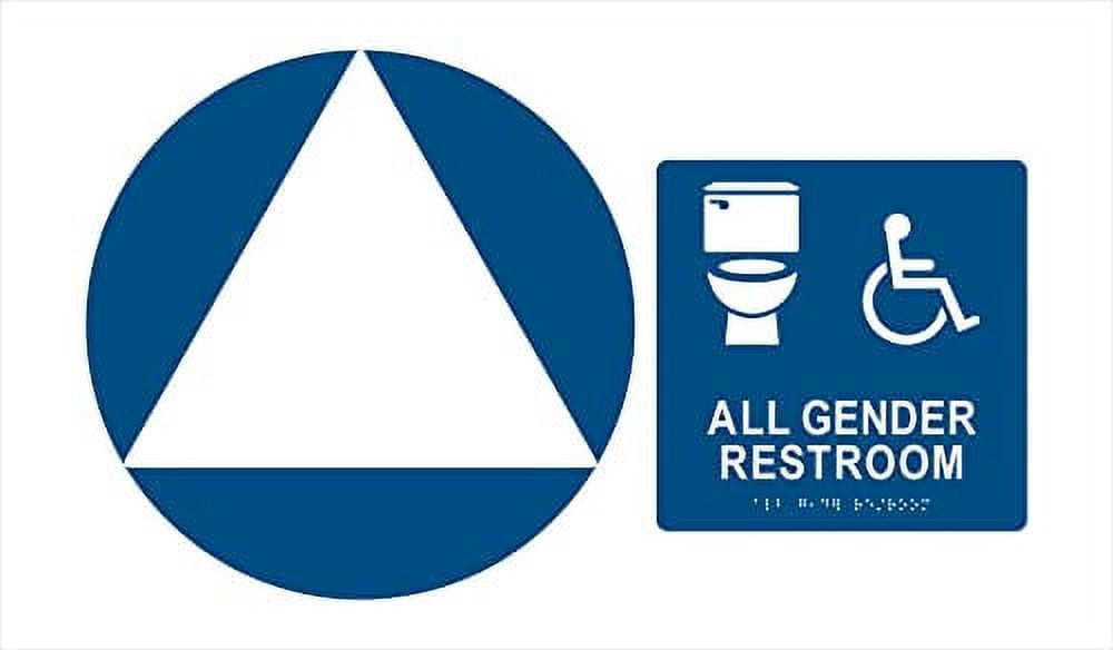 ADA Compliant ALL GENDER RESTROOM Sign Bundle - Door and Wall Sign ...