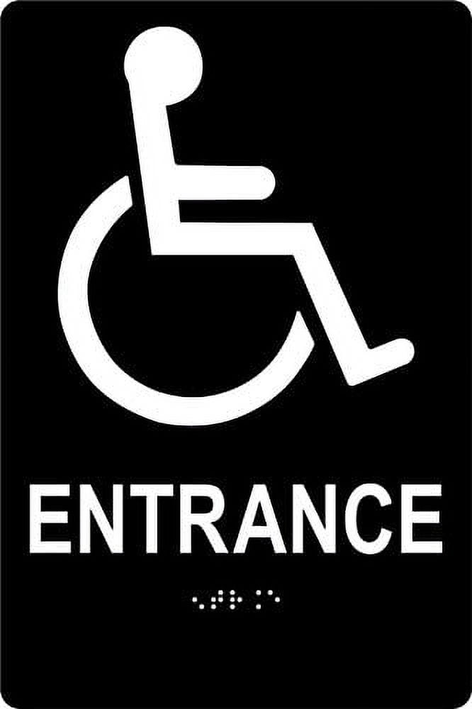 ADA Compliant Accessible Entrance Sign with Braille II, 6"x9" Acrylic ...