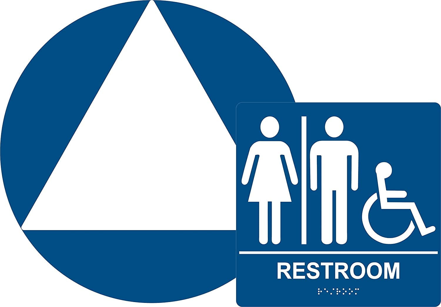 ADA Compliant All Gender Unisex Restroom Sign Set of two, Door and ...
