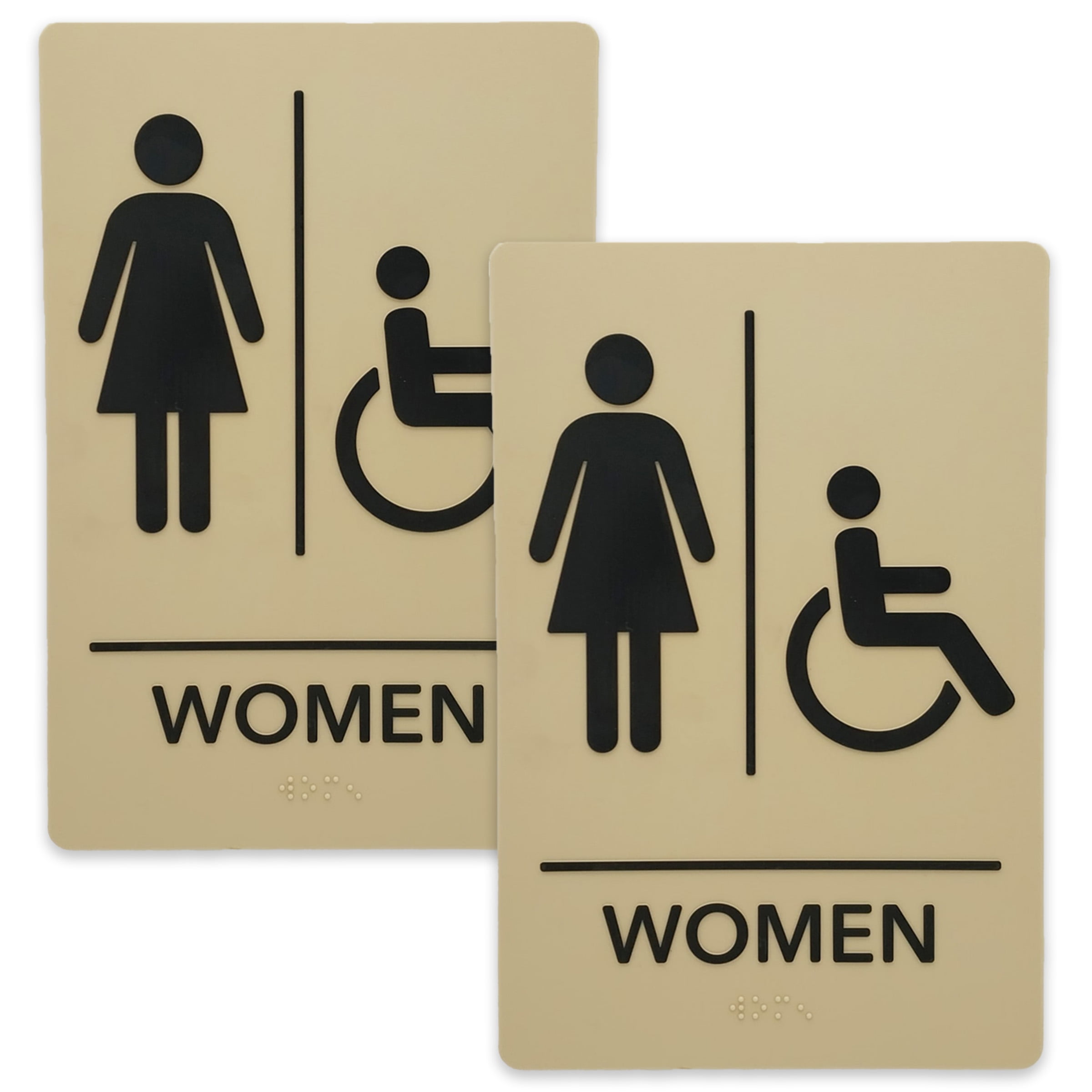 JPPlus ADA-Compliant Braille Signs Featuring Grade 2 Braille & Raised ...