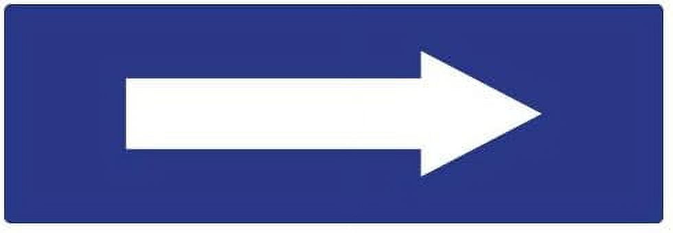 ADA Compliant Directional Sign with Tactile - 6X2 (Blue) | 1/32 ...