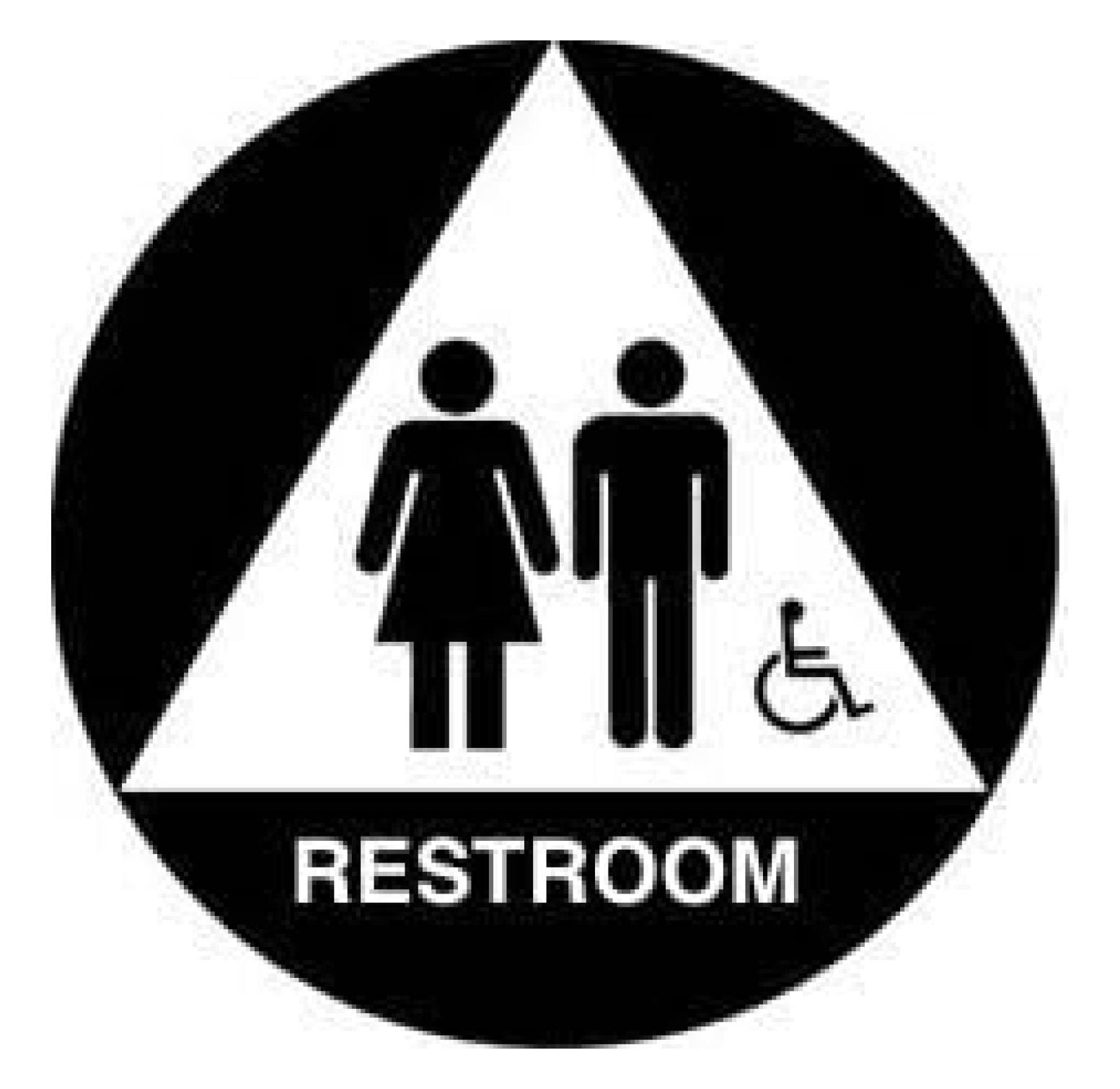 ADA Compliant Restroom Sign - 12 Inch Round Unisex Bathroom Sign ...