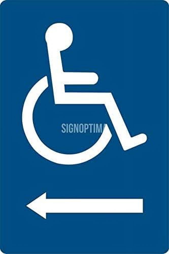 ADA Directional Accessible Entrance Sign with (Right/Left), 6"x9" (Left ...