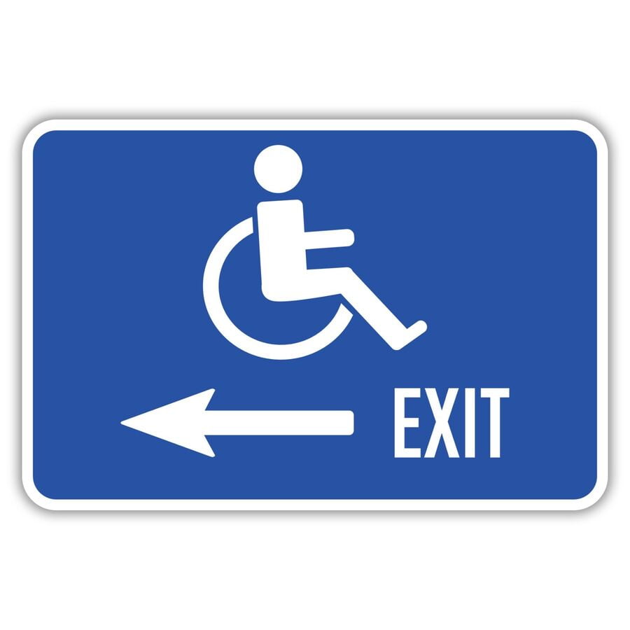 ADA Exit Metal Aluminum Sign Size: 16 x 12 Inch - Walmart.com