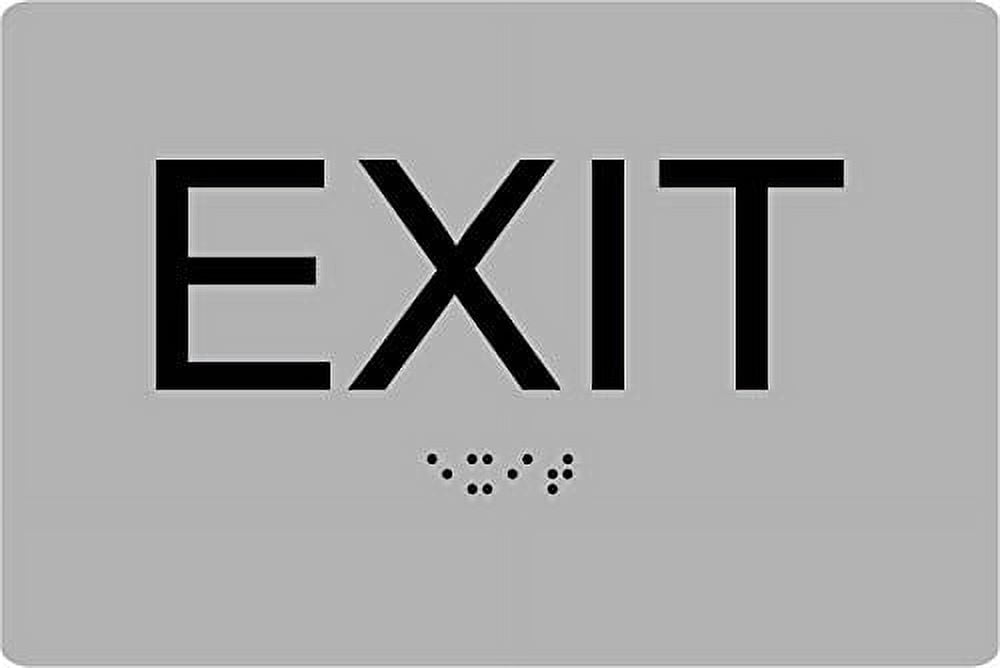 ADA Exit Sign (Silver/Black) - Walmart.com
