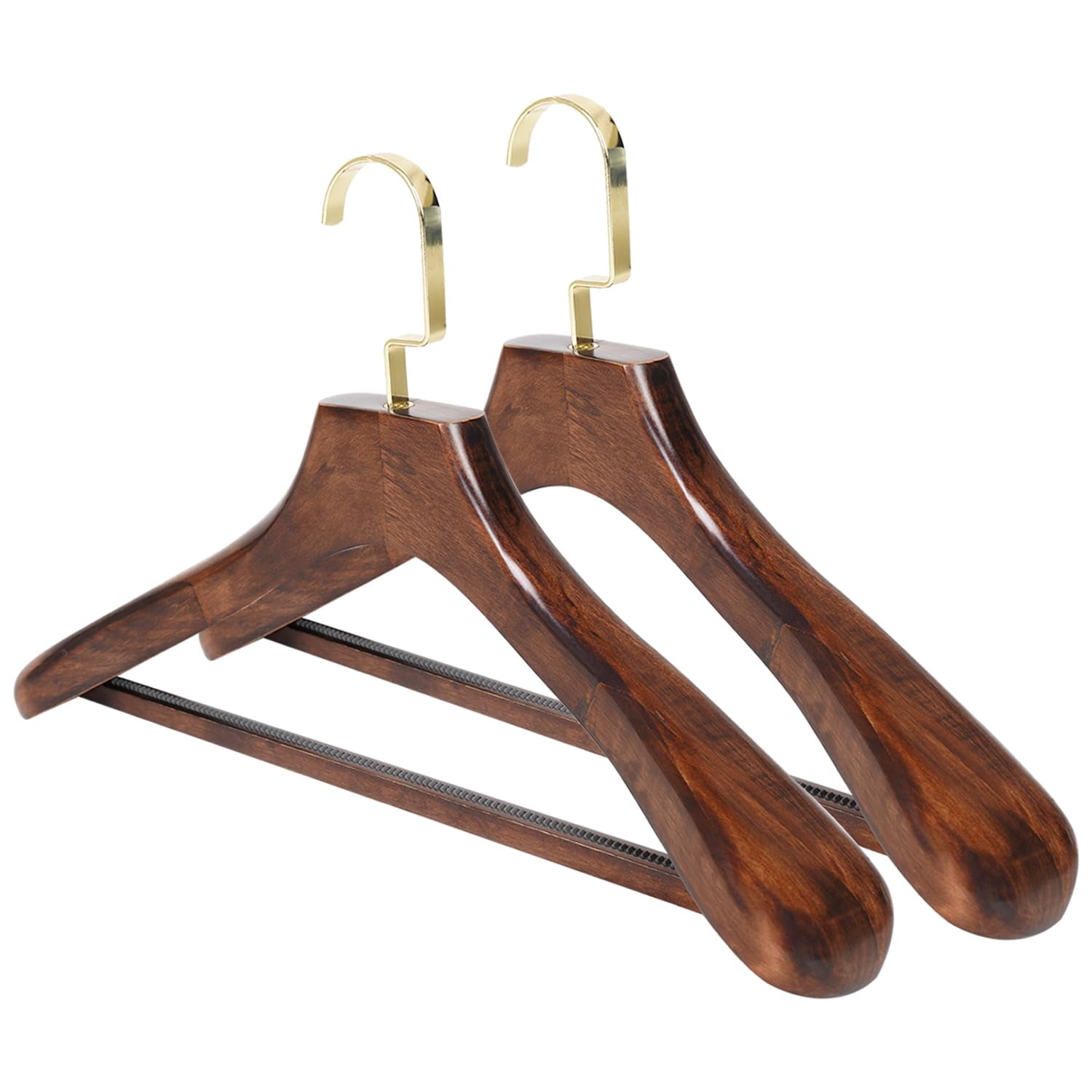 ADA Handicraft Luxury Premium Wide Shoulder Wooden Coat Hangers for ...