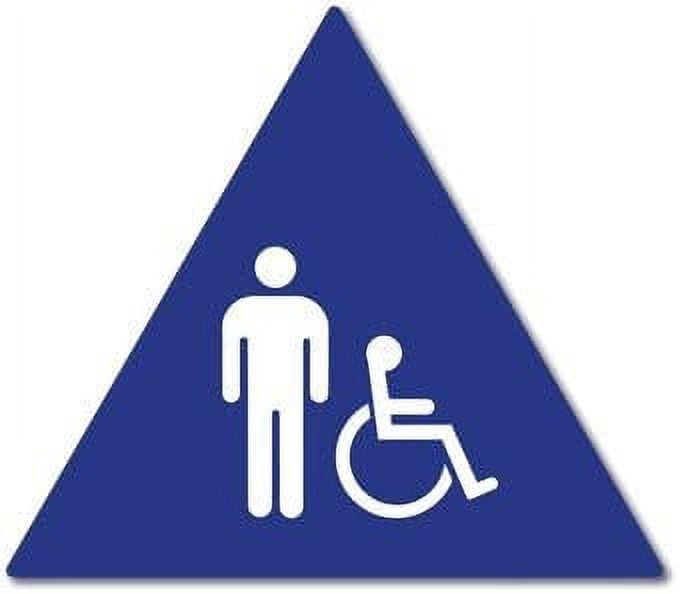 ADA Restroom Door Sign Male and Wheelchair Symbols - 12x12-1/4 ...