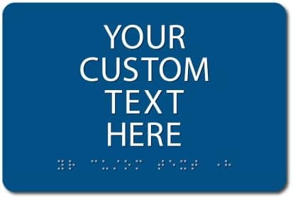 ADA SIGNS Custom ADA Compliant Braille Sign, 6"x9" Room Identification ...