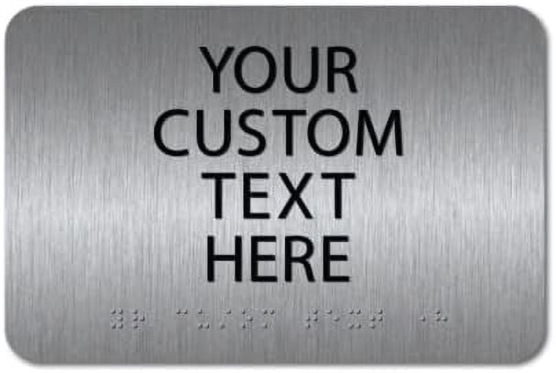ADA SIGNS Custom ADA Compliant Braille Sign, 6"x9" Room Identification ...