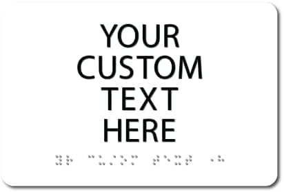 ADA SIGNS Custom ADA Compliant Braille Sign, 6"x9" Room Identification ...