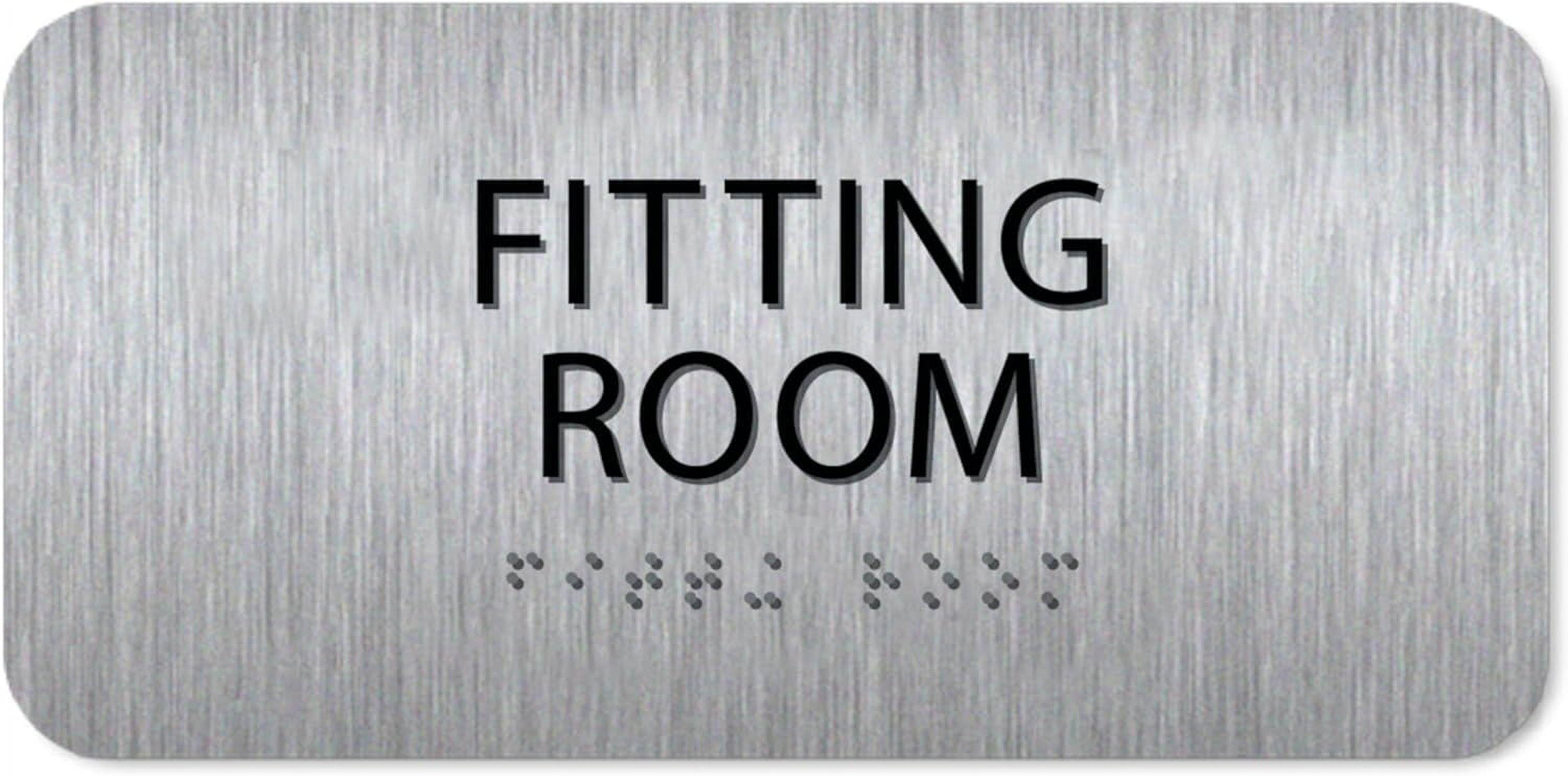 ADA SIGNS - Fitting Room Sign with Braille for Your Business, 4x8 Inch ...