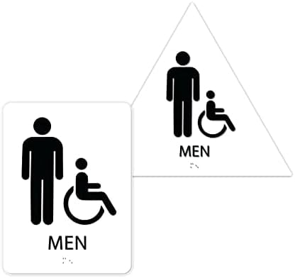 ADA SIGNS - Men's Bathroom Sign Bundle with Braille for Your Business ...