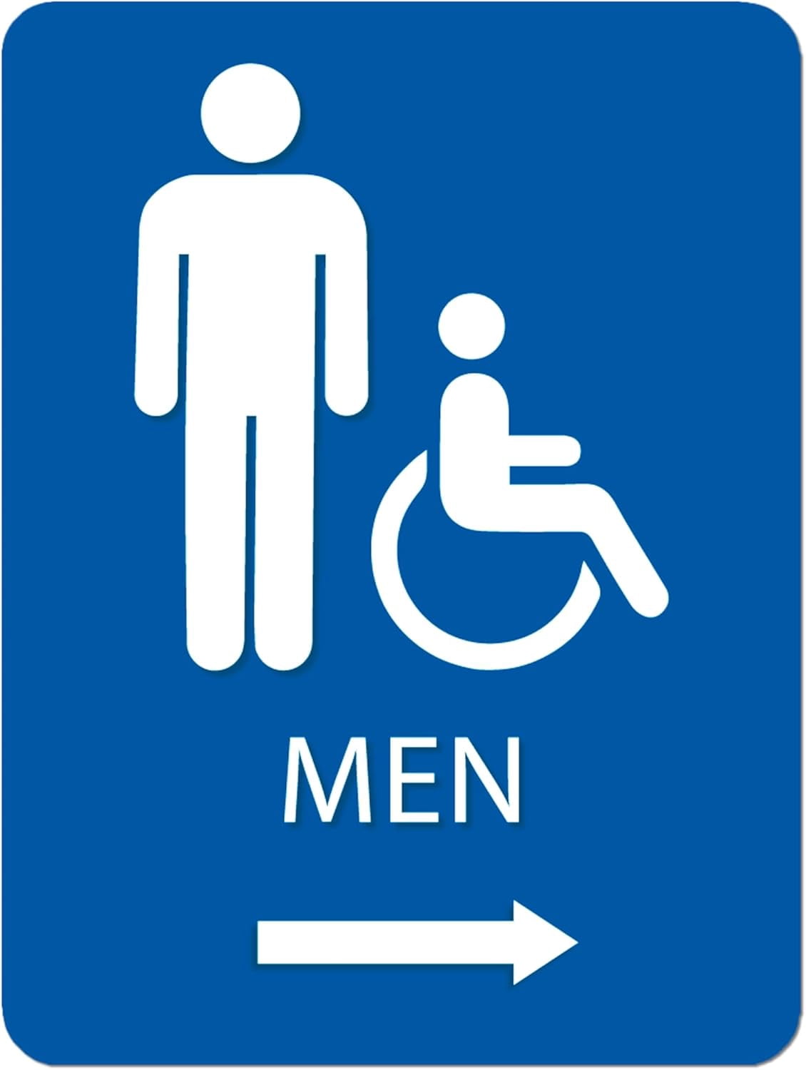 ADA SIGNS - Men's Restroom Sign with Right for Your Business, 8x6 Inch ...