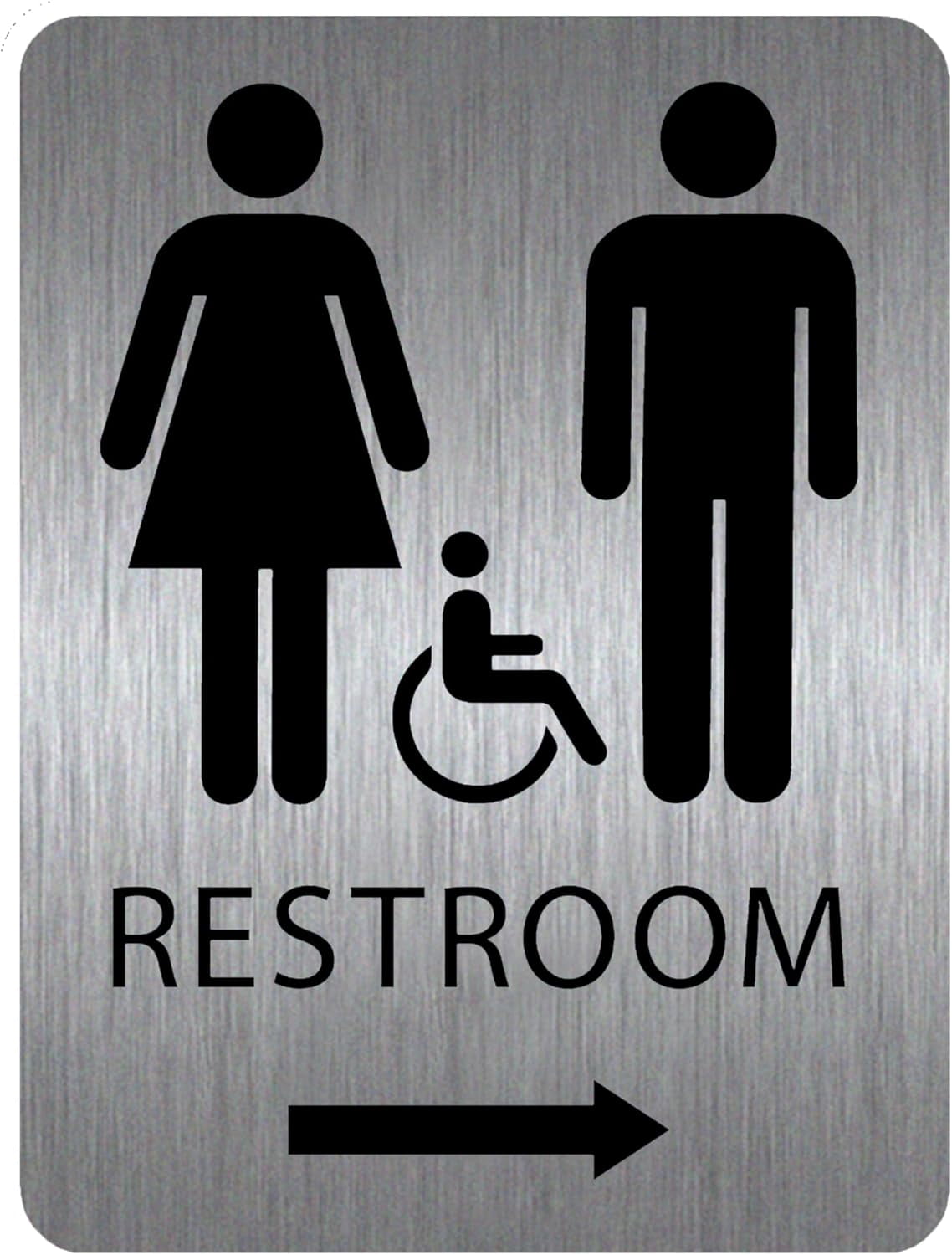 ADA SIGNS - Unisex Restroom Sign with Right for Your Business, 8x6 Inch ...
