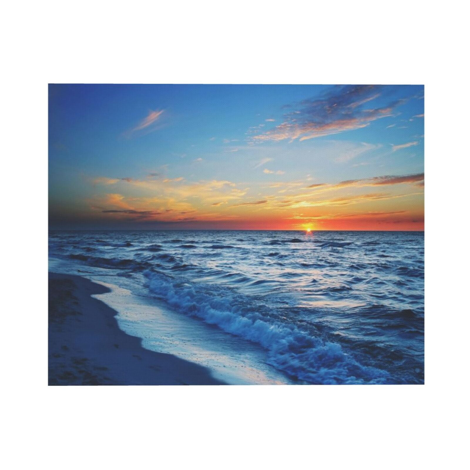 ADALE 1 Panel Beach Pictures Wall Art Beach Canvas Wall Art Blue Ocean ...