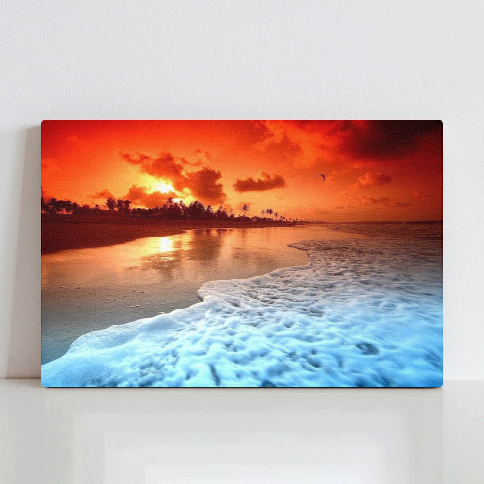 ADALE 1 Panel Beach Pictures Wall Decor Beach at Sunset Ocean Pictures ...