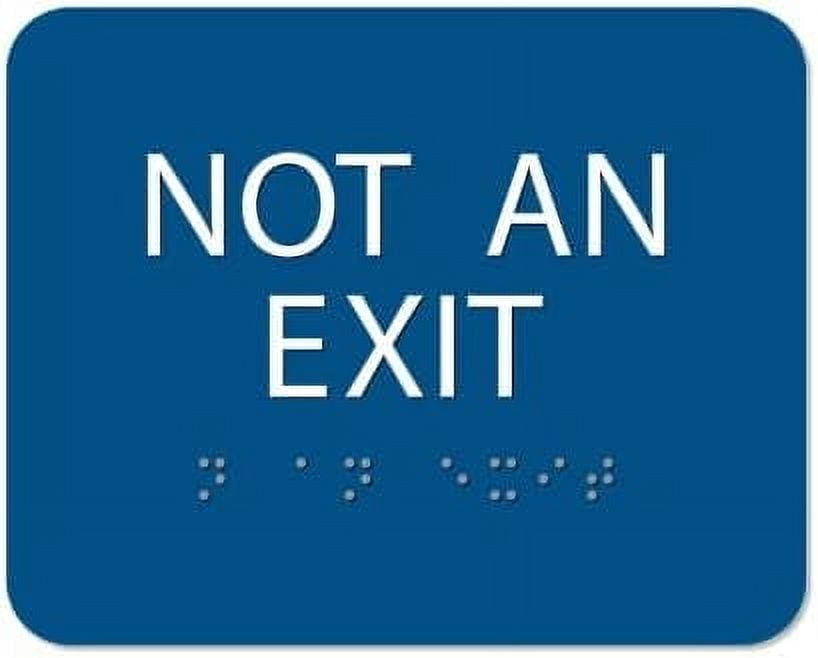 ADALE ALPHA DOG ADA SIGNS - Not An Exit Sign with Braille for Your ...