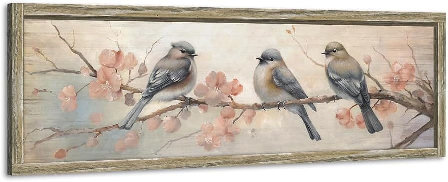 ADALE Abstract Birds Canvas Wall Art: Colorful Birds on Wire Picture ...