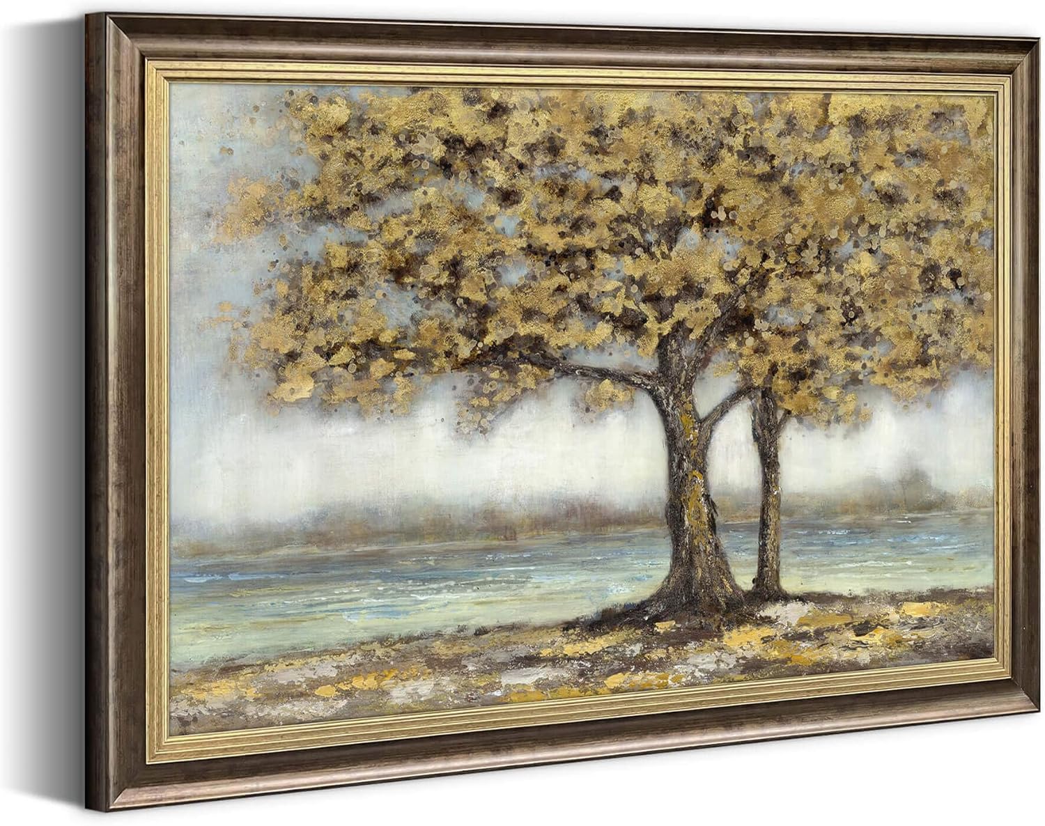 ADALE Abstract Landscape Canvas Wall Art: Neoclassicism Forest Painting ...