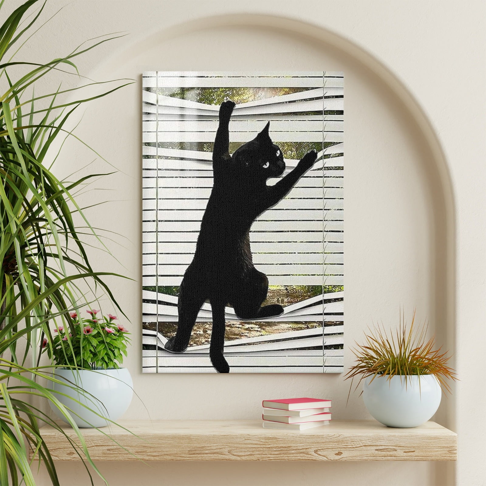 ADALE African American Canvas Wall Art Abstract Wall Art Black Cat Wall ...