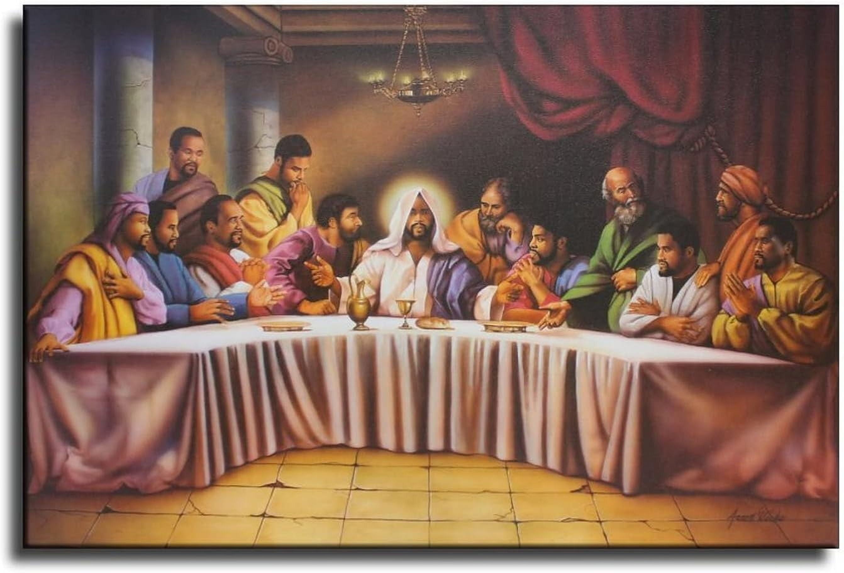 ADALE African American JESUS Last Supper Poster Decorative Painting ...