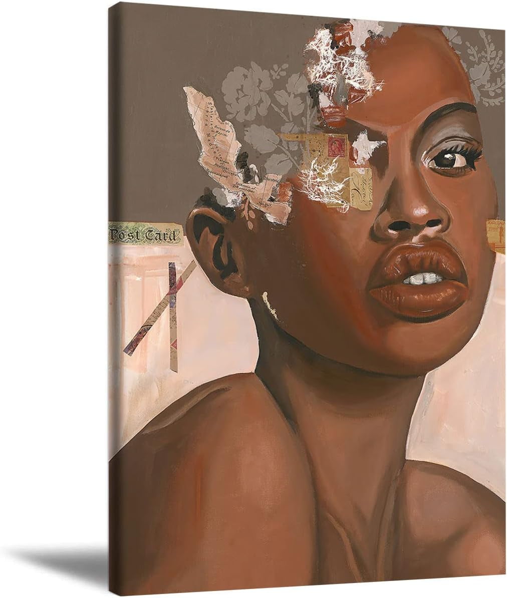 ADALE African American Wall Art Black Woman Wall Art Graffiti Painting Poster Abstract Wall art ...