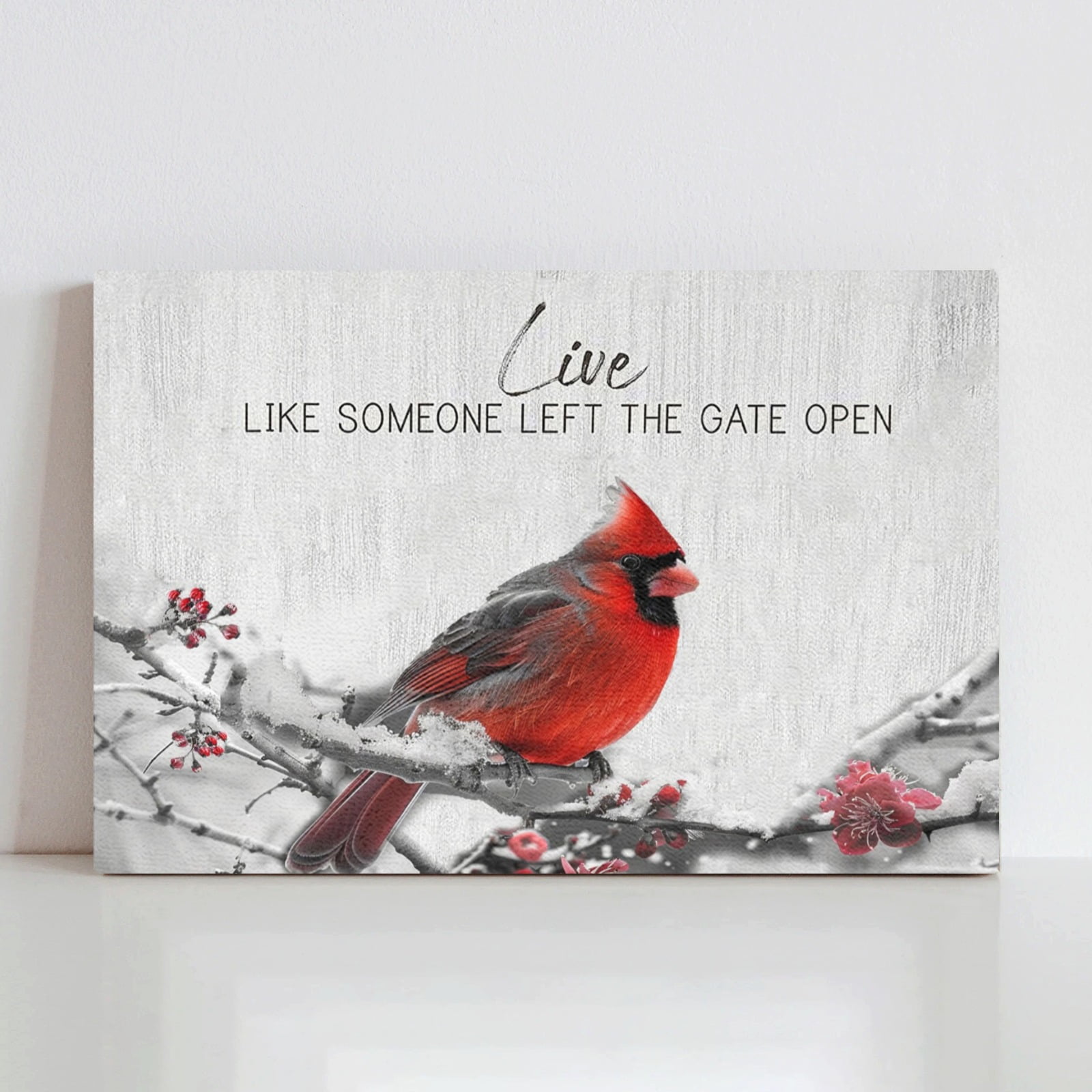 ADALE American Red Cardinal Decor Wall Art Farmhouse Cardinal Bird ...