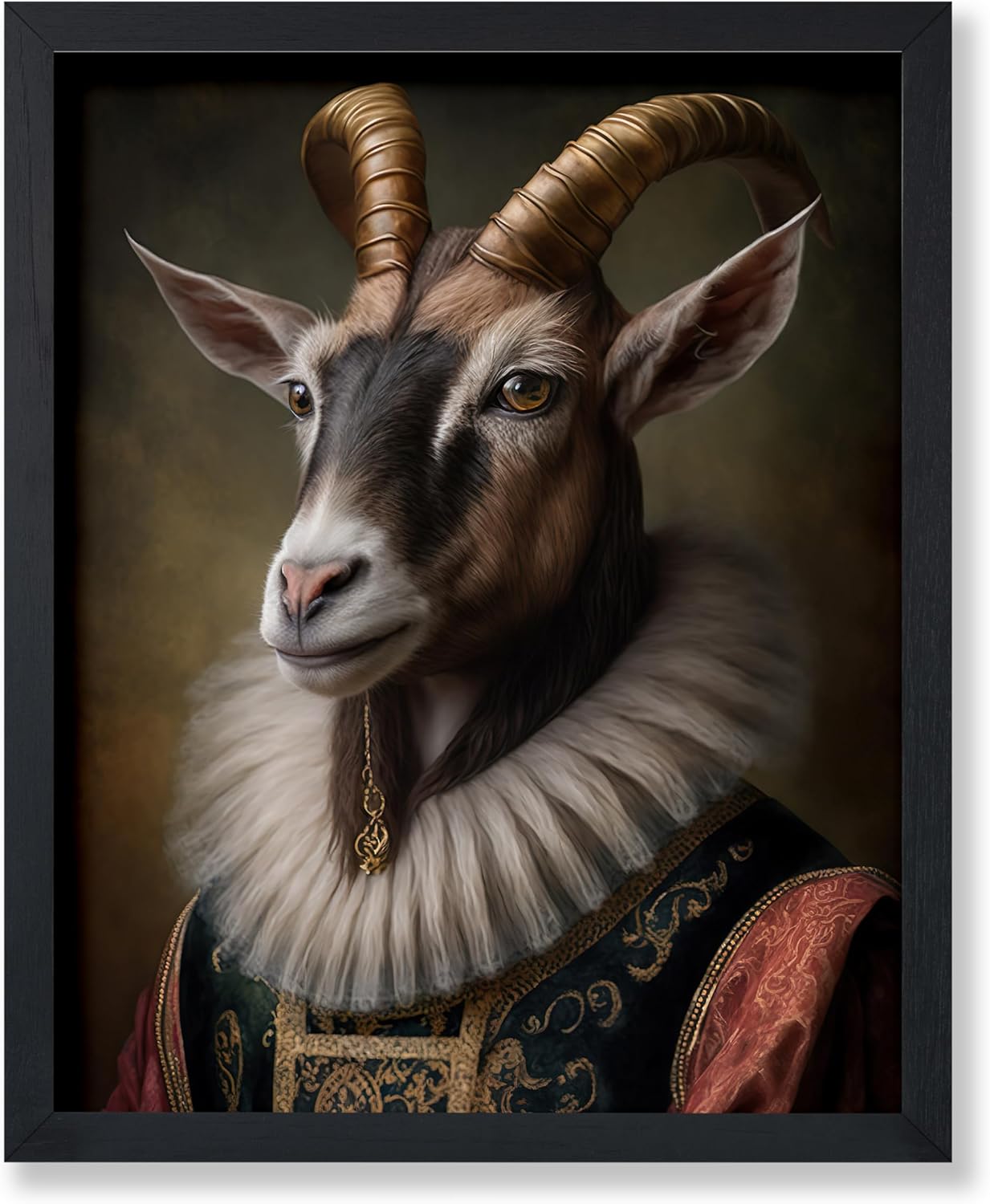 ADALE Aristocratic Goat Poster - Renaissance Print - Portrait Art ...