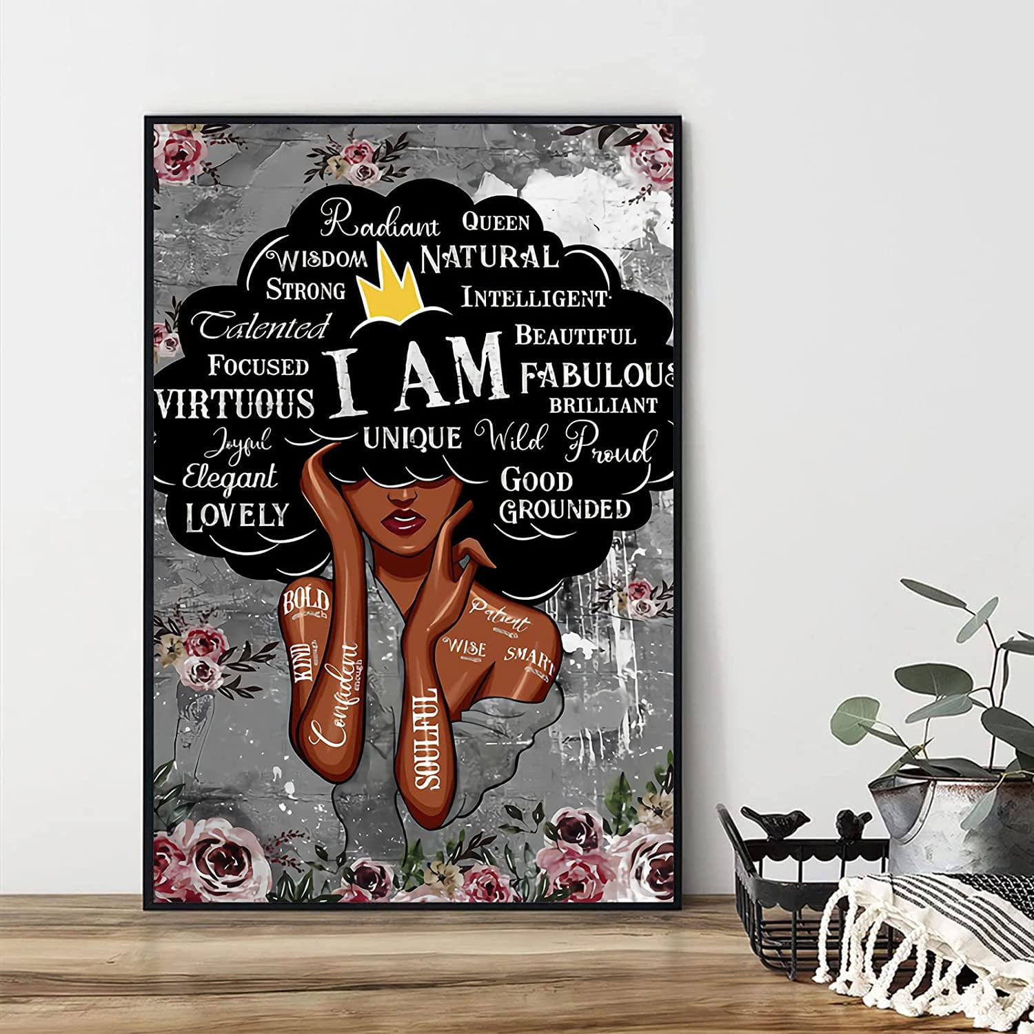 ADALE Art Poster African American Art Canvas Art Poster, African Black ...