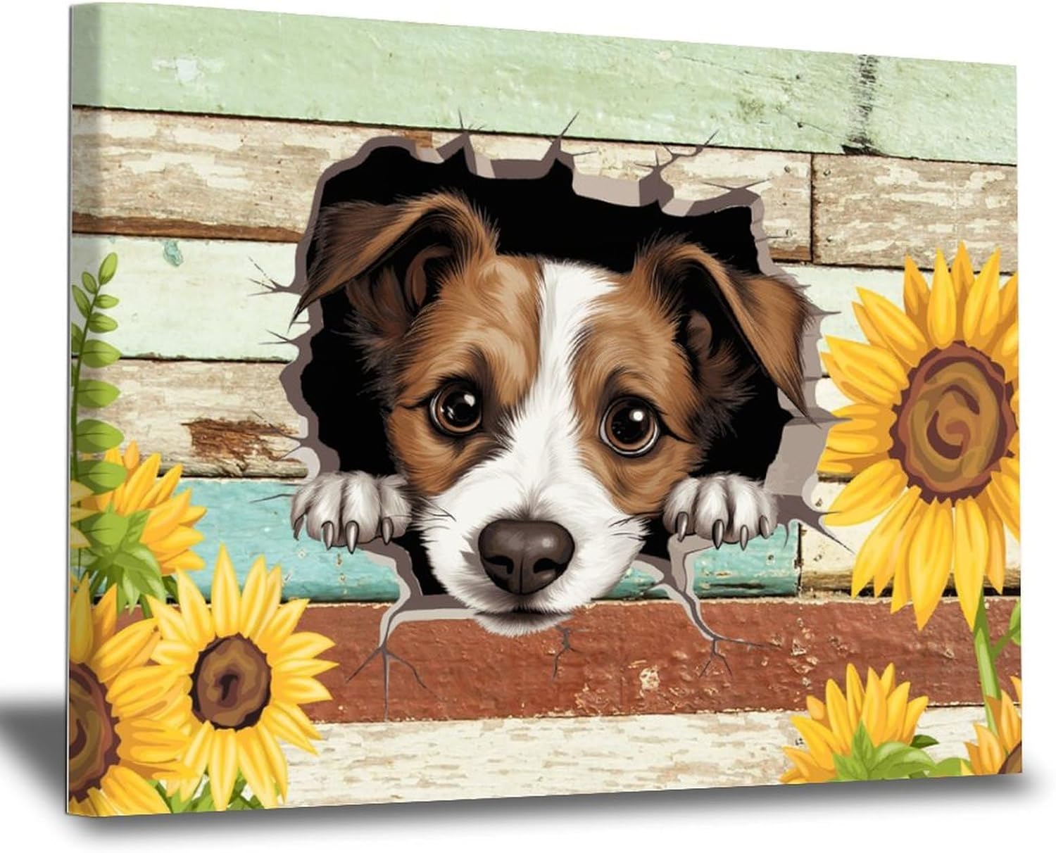 ADALE Art Print Jack Russell Terrier Framed Canvas Print Wall Art Jack ...