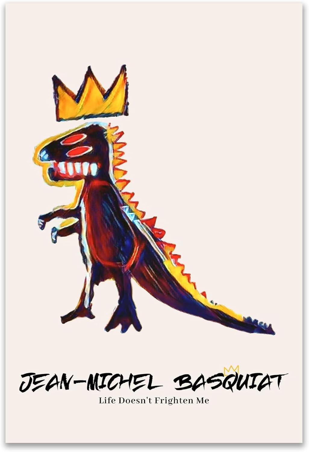 ADALE Basquiat Wall Art, Basquiat Poster Jean Michel Basquiat Dinosaur ...