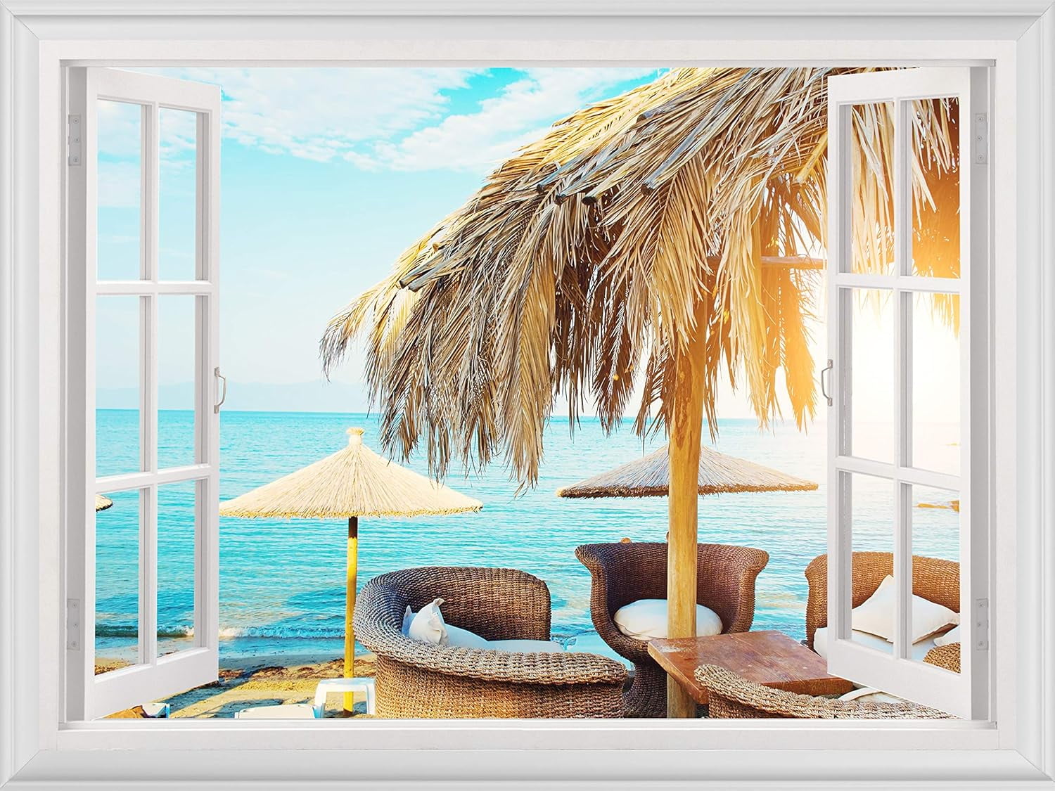 ADALE Beach Theme Wall Decors Beach Canvas Print Posters, Ocean Wall ...
