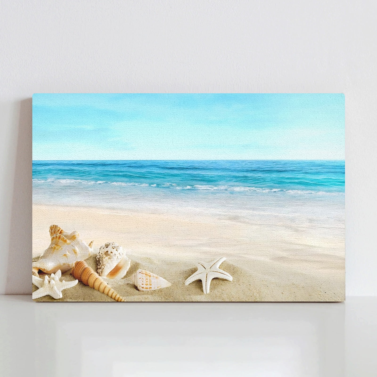 ADALE Beach Wall Decor Sea Wall Art Shell Wall Decor Beach Canvas ...