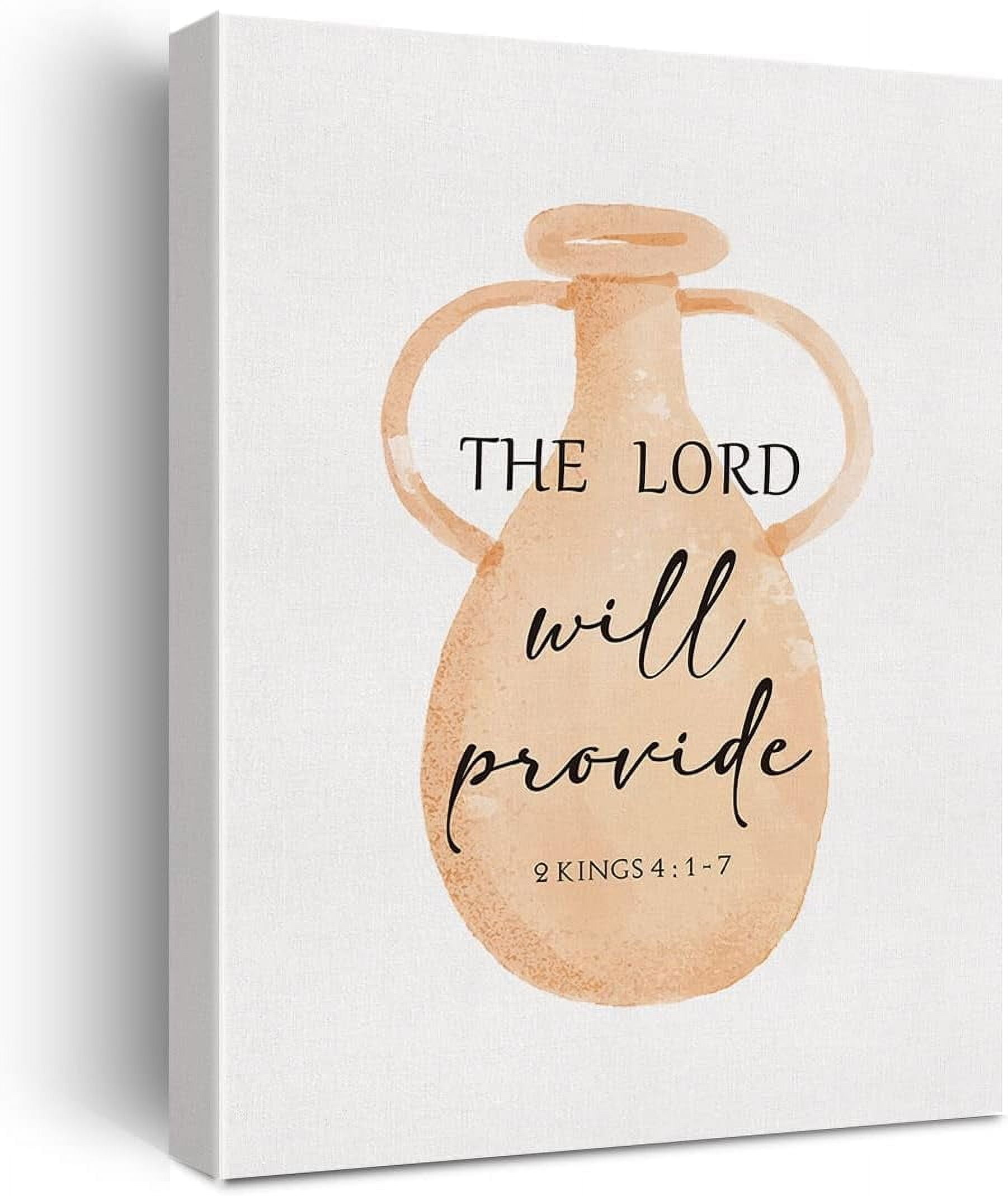 ADALE Bible Verse Watercolor Canvas Prt Decor the Lord will Provide 2 ...