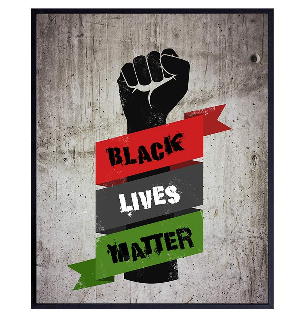 ADALE Black Lives Matter Sign Wall Art Poster - African American Civil ...