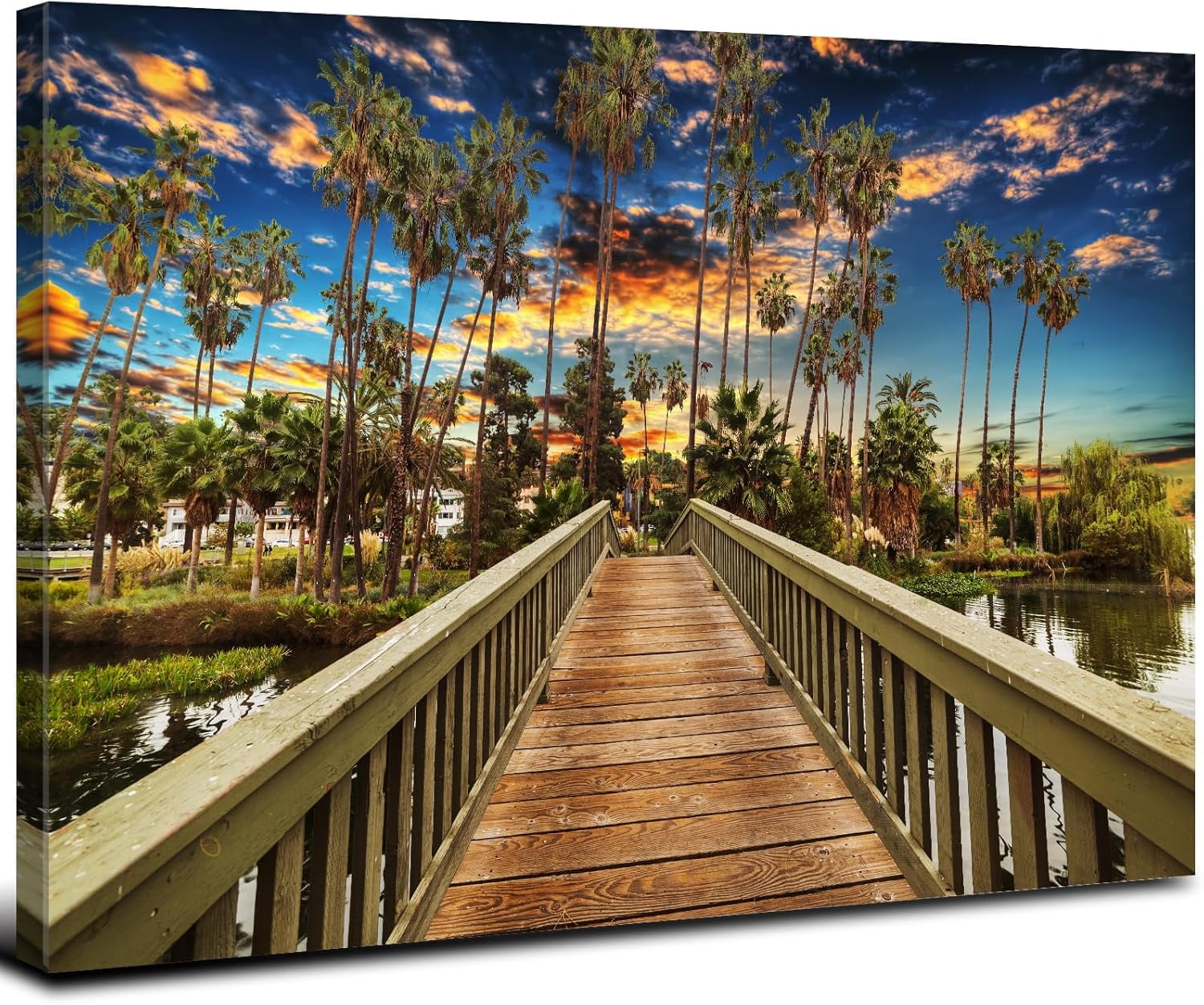 ADALE Blue Waves and Sailboat On Black and White Background Wall Art ...